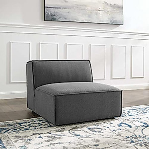 Modway EEI-3872-CHA Restore Sectional Sofa Armless Chair, Charcoal