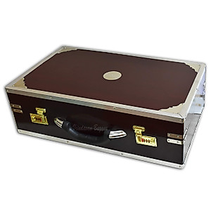 VRINDAVANBAZAAR.COM Deluxe Portable Harmonium, Dark Mahogany, 2 Reeds, 3.5 octaves