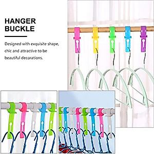 STOBAZA Color Wind Clothes for Slip Spacer Non- Fixing Hanger Pole Creative Ring Proof Outdoor Exquisite Skid-Proof Off Clothing Buckle Practical Accessories Pp Retaining Cloth-Drying