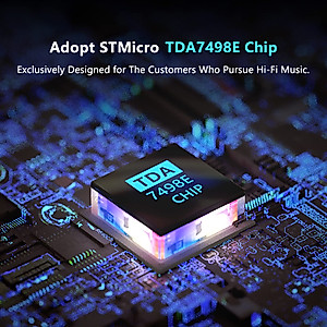 Fosi Audio TDA7498E 2 Channel 160W x2 Stereo Audio Amplifier Mini Hi-Fi Class D Car Integrated Amp for Passive Speakers with 24V Power Supply