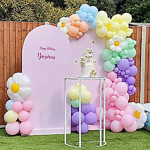 139 Pack Daisy Balloon Garland Arch Kit, DIY Groovy Daisy Flower Pastel Balloons Garland for Baby Shower Wedding Birthday Party Decorations Backdrop Photography Props