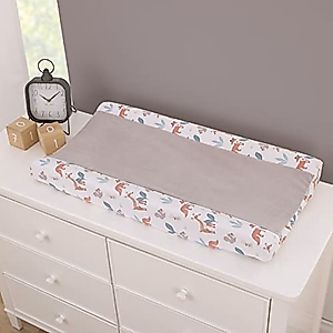Little Love by NoJo Woodland Meadow Taupe, Sage, Tan and White Forest Friends Super Soft Contoured Changing Pad Cover