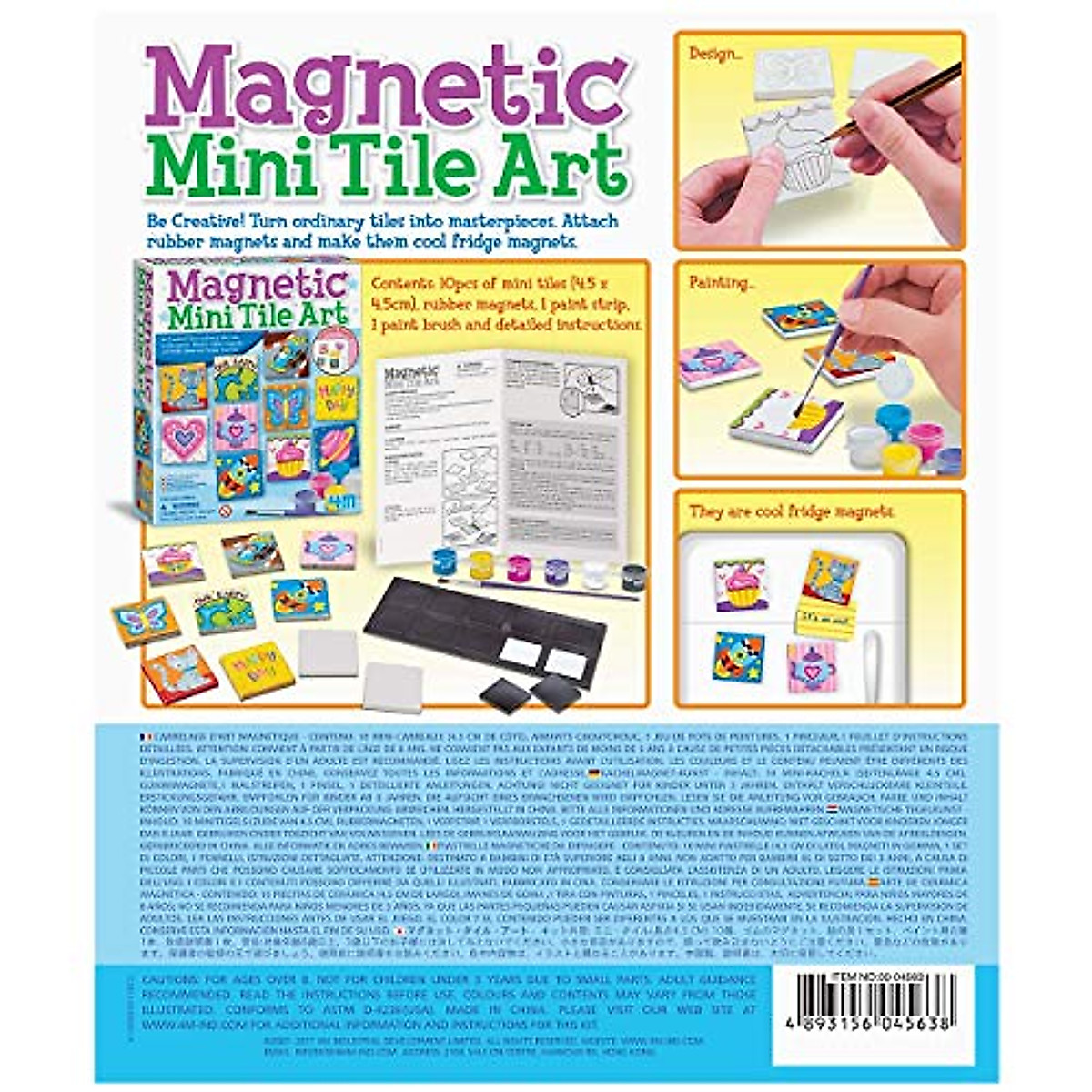 4M Magnetic Mini Tile Art, Art & Crafts DIY Kit, For Boys & Girls Ages 8+