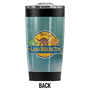 Logovision Land Before Time OFFICIAL Prehistoric Pals Stainless Steel 20 oz Travel Tumbler, Vacuum Insulated & Double Wall with Leakproof Sliding Lid