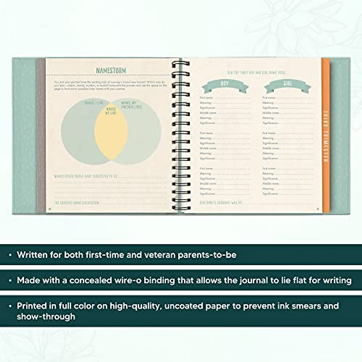 Guided Pregnancy Journal by Studio Oh! - Bump for Joy - 9" x 9" - Beautifully Illustrated Hardcover Journal with Storage Pockets Creates a Keepsake of Maternity Memories