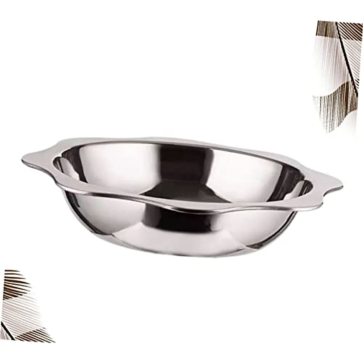 KJHBV Korean Cookware Stainless Steel Cooking Utensils Double Induction Cooker Pot Noodle Pot Hot Pot Cookware Hot Pot Pot Hot Pot Pot with Divider Two Flavors Soup Pot Yuan Yang Silver