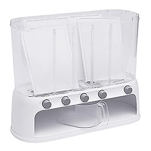 5-Grid Rice Dispenser, Dry Food Grain Dispense Wall Mounted Rice Container Kitchen Rice Storage Box Rice and Grain Storage Container Pantry Organization and Storage Suitable for Rice, Millet