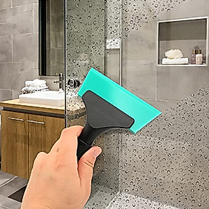 EHDIS Small Squeegee 5 inch Rubber Window Tint Squeegee for Car, Glass, Mirror, Shower, Auto,Windows -Red (Light Blue, 2)
