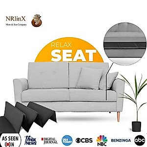 NRlinX™ Sofa Cushion Support Board Extra Long Dimension Prevent Sagging Sofa & Posture Support & Cushion Seat & Adjustable/Foldable Sofa Support Boards (67X20X0.3 in) Approved for Long Sofa