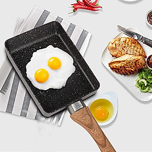 Tamagoyaki Japanese Omelette Pan, Nonstick Egg PanThickened Frying Pan Rectangle Mini Frying Pan Aluminum Cookware Ultra Durable Egg Skillet Fry Professional for Home Kitchen Resturant