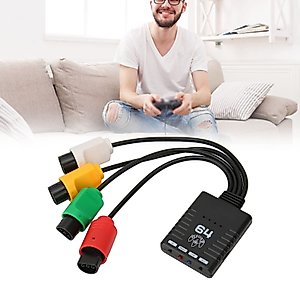 Wireless Controller Adapter for N64 Console, Multiplayer Bluetooth Controller Adapter Support 4 Player, for Xbox One S, Xbox Series X S, Switch Pro, , Retro Bit, PS3, Ps4,