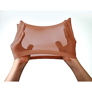 KISS NEW YORK Stocking Wig Cap 5 PCS (Natural Brown) with Lace Wig Powder Tinted (Medium Brown)