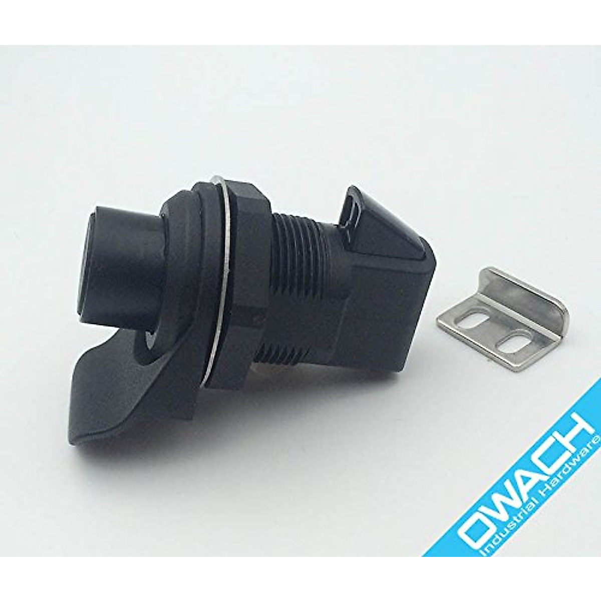 OWACH Push Button Latch with Locking for Marine Boat Tool Box, Glovebox, Radio Box, Electronic Box (with Locking, 1 Pack)