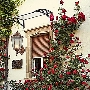 Yescom 40"x 40" Door Window Outdoor Awning Patio Cover UV Rain Snow Protection One-piece Polycarbonate Hollow Sheet