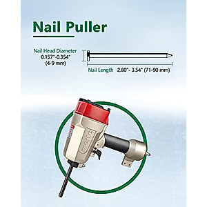 meite BW100 Pneumatic Nail Puller/Nail Remover Professional Grade Heavy Duty Pneumatic Punch Nailer