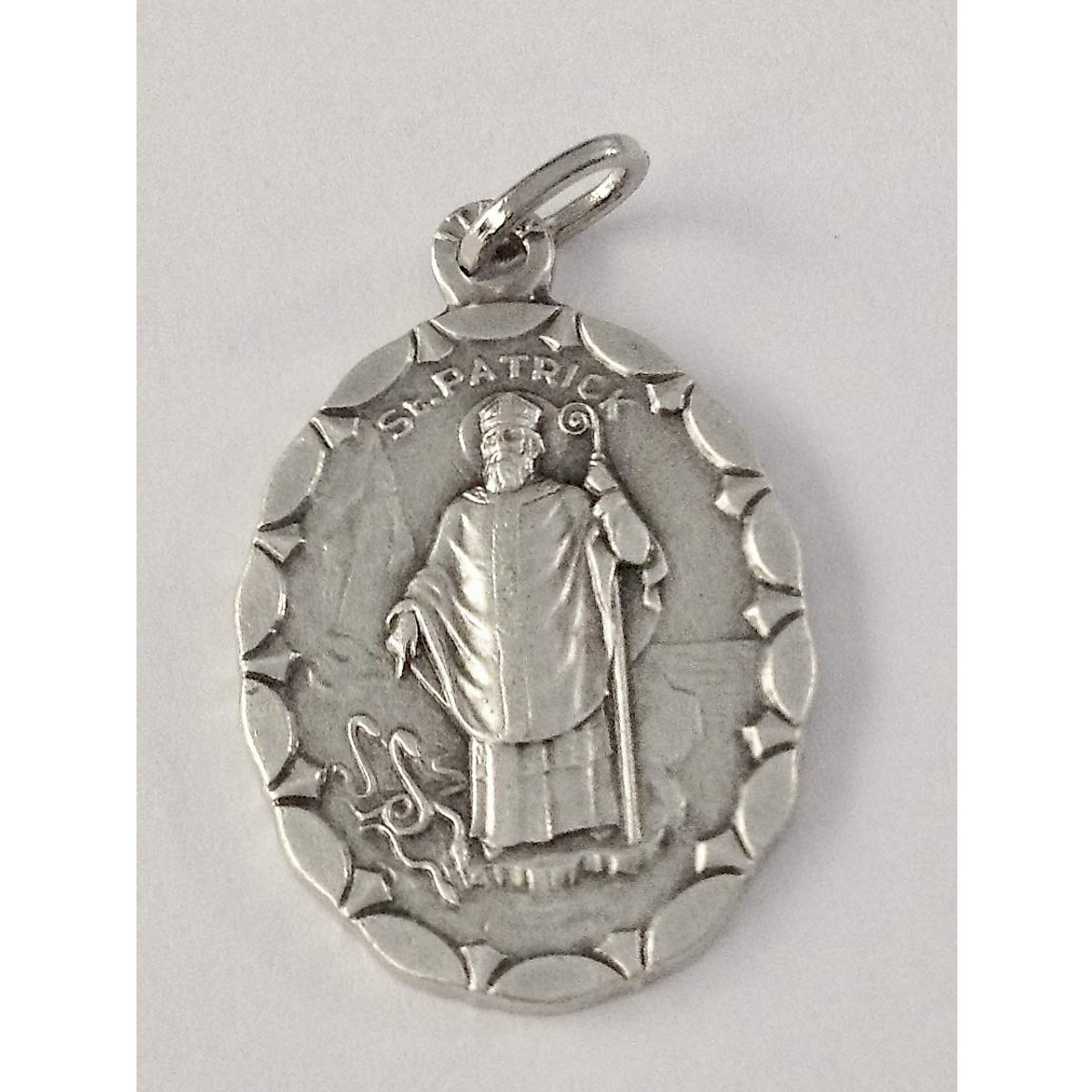 SAINT PATRICK MEDAL - OVAL SHAPE - PATRON SAINT of IRELAND -100% MADE in ITALY