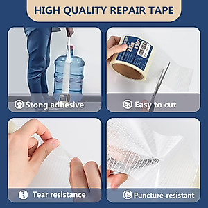 Breliter Fiberglass RV Awning Repair Tape - Repair Tape for Canvas, Tent Repair Tape for Tarp, Boat Covers, Sail, Tear Repair Patch Kit, Heavy Duty and Waterproof - 3.15 Inch Wide 50FT Long