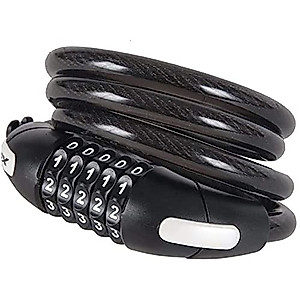 High Security 5-Digit Combination Lock for Bicycle Lock, Anti-Theft Mountain Bike Bicycle Lock, Black