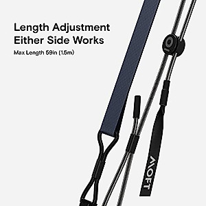 MOFT Phone Lanyard, Universal Adjustable Detachable Crossbody Long Lanyard with Phone Patch, Compatible with Most Smartphones, Bare Phone, Length up to 150cm, Navy Blue