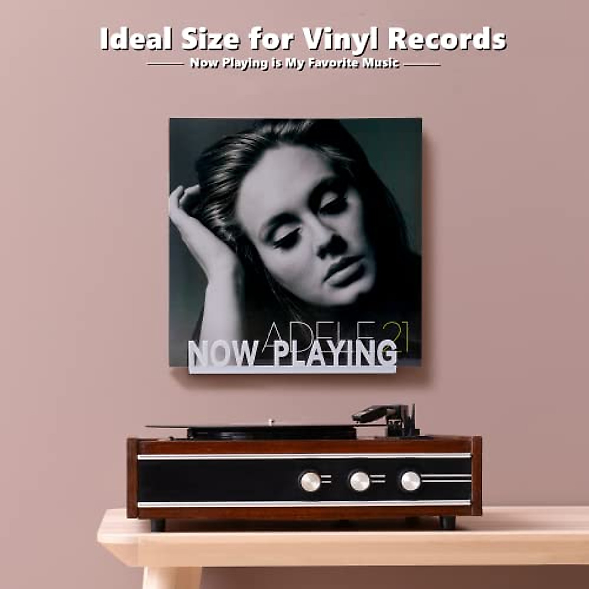 ChooKaChoo Now Playing Vinyl Wall Holder, Vinyl Record Stand Wall Mount, Strong Material and Structure, Easy to Install, White (White)