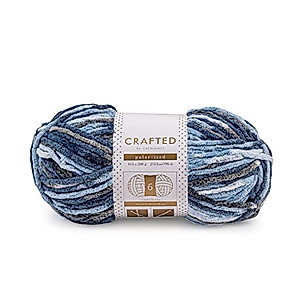 Crafted By Catherine Polar-ized Multi Yarn - 2 Pack (213 Yards Each Skein), Baby Blue Multi, Gauge 6 Super Bulky