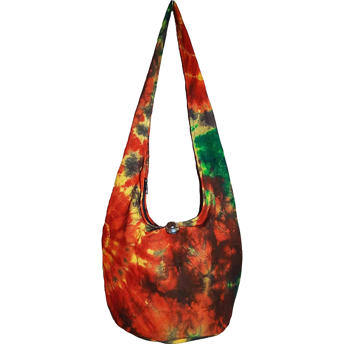 Lovely Creations Hippie Boho New Elephant Crossbody Bohemian Gypsy Sling Shoulder Bag Small Size (S White)