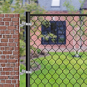 Wall Mount Gate Hinge | Pipe Gate Hinge 4 Pack Chain Link Fence Gate Hinges Fence Post Chain Link Gate Hinge (4)