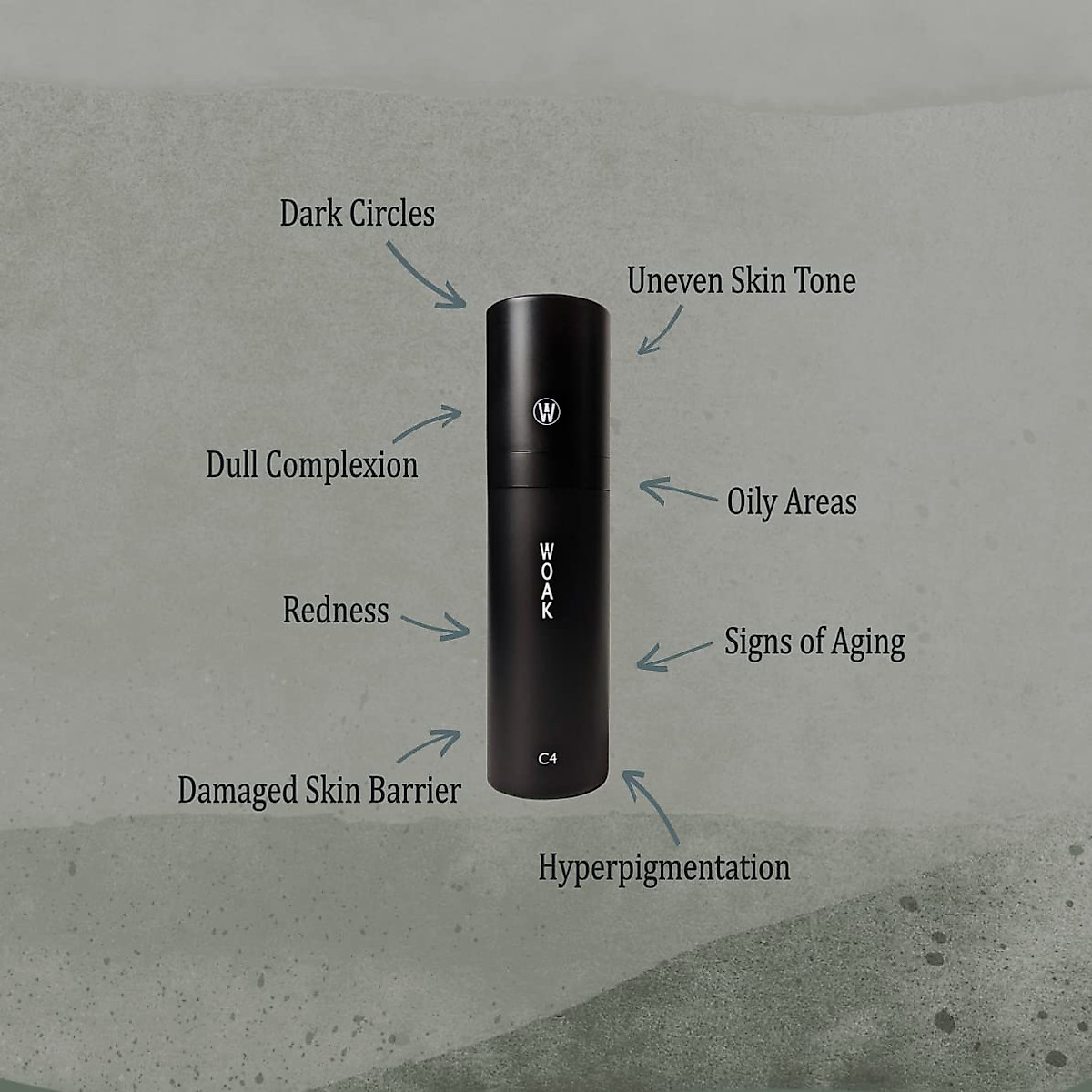 WOAK C4 – Men's Tinted Moisturizer BB CC Cream Foundation – Color Correcting Camo Complex – Hybrid Skin Care (Medium)