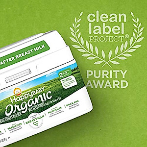 Happy Baby Organics Infant Formula, Milk Based Powder with Iron Stage 2, Packaging May Vary, Multi, 21 Oz