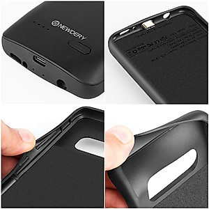 NEWDERY Upgraded Galaxy S10 Battery Case Qi Wireless Charging Compatible, 4700mAh Slim Rechargeable Extended External Charger Case Compatible Samsung Galaxy S10 (2019)-(6.1 Inches Black)