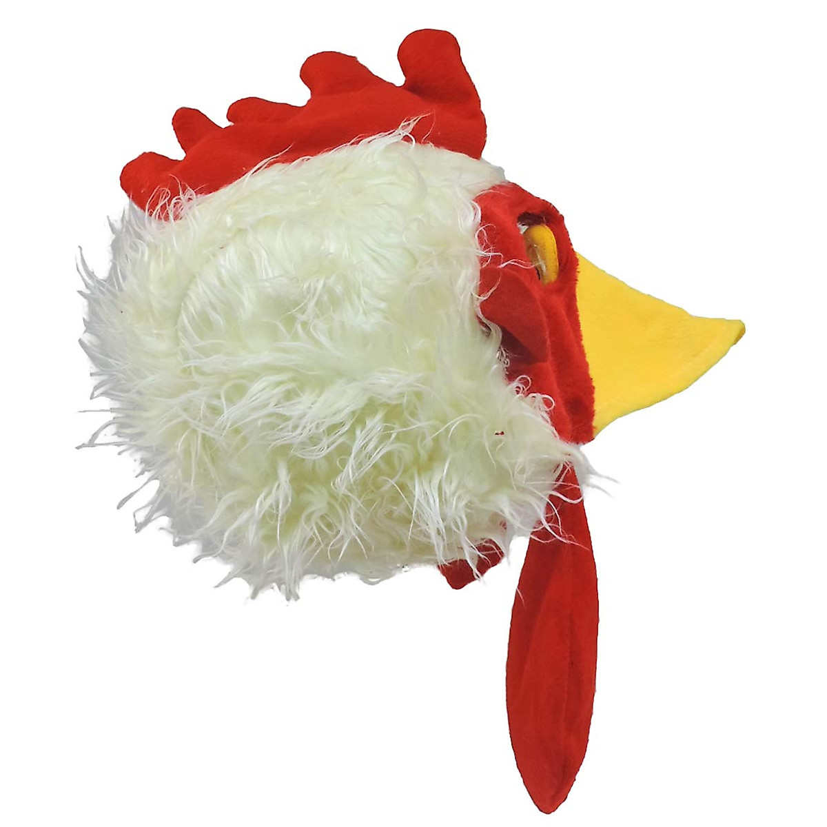 Jacobson Hat Company Chicken Rooster Plush Mask Hat, Red, Size Large