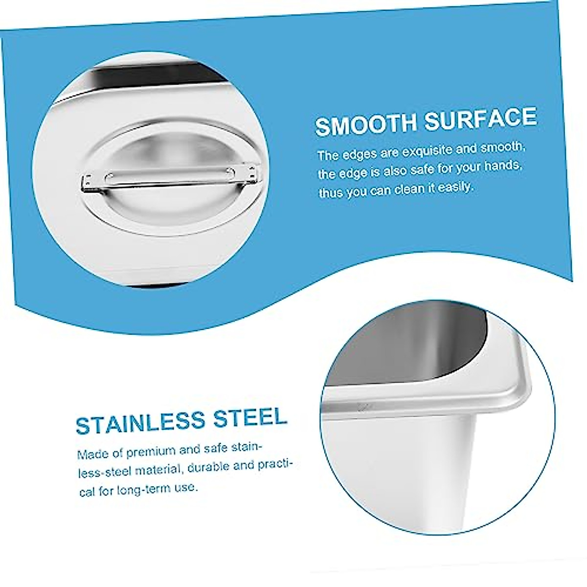 ULTECHNOVO 2pcs Hotel Pan Table Tray Deep Steam Pan Stainless Steel Chafers Stainless Steel Saucepan Table Trays for Eating Food Heater Buffet Dishes Container Buffet Simple Tray Canteen Tray