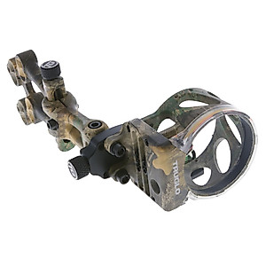TRUGLO VEROS 5-Pin Durable Ultra-Bright Lightweight Micro-Adjustable Archery Hunting Bow Sight with Decreasing Diameter Pins Design & Large Circular Field of View, Real-Tree Camo