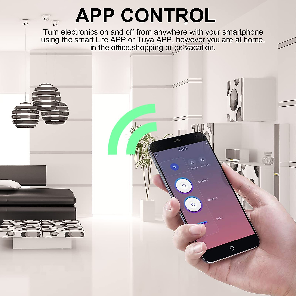 Toxaoii Mini WiFi Smart Plug, Outlet Extender Dual Socket Plugs with USB, Surge Protector with Remote Control and Timer Function, Compatible with Alexa, Google Assistant, No Hub Required