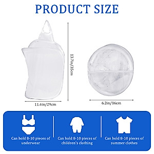 Mozeat Lens Space-Saving Hanging Laundry Hamper, White, Polyester, Portable, Hangable, Foldable