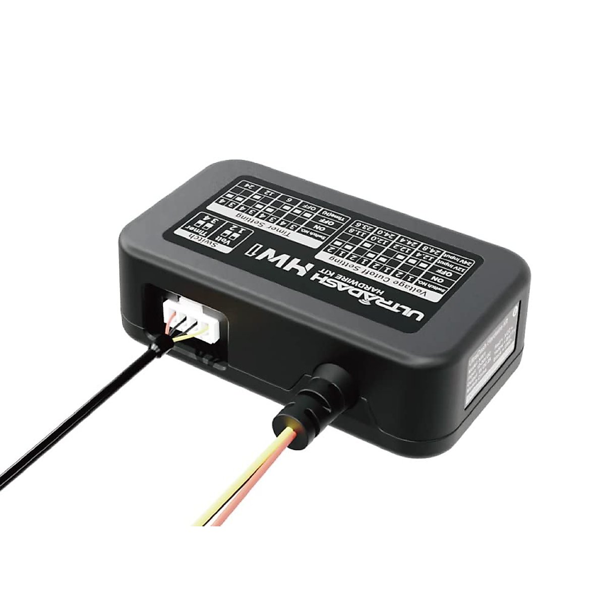 Hardwire Kit UltraDash HW1-A Single I-Shape Cable, Low-Voltage Power Protection & Timer Function, Mini USB Connector Acc & Permanent for Dash Cam Including ATM Mini Micro2 ATO/C LP-Mini Fuse Type