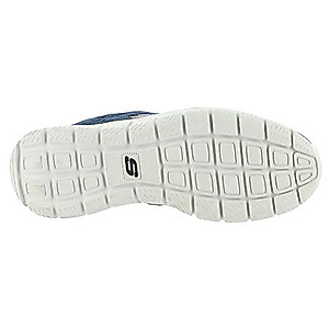 Skechers Men's Track Moulton Oxford, Navy/Orange, 13 Wide