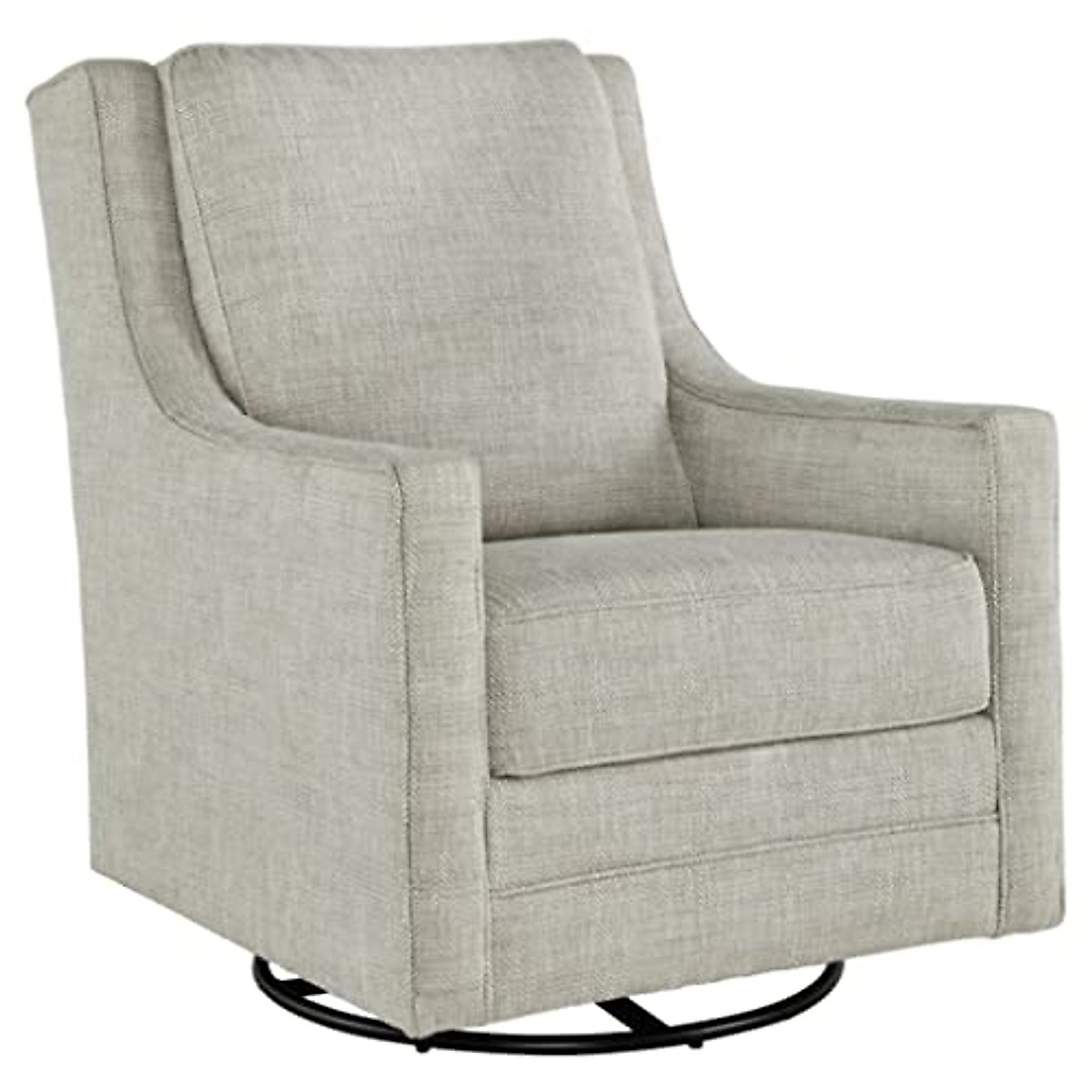Signature Design by Ashley Kambria Casual Upholstered Swivel Glider Accent Chair, Gray