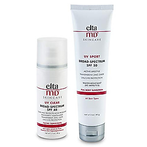 EltaMD Face and Body Zinc Oxide Sunscreen Set, Mineral-based formula, Dermatologist Recommended