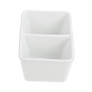 TOPPERFUN Ceramic Palette, 2.75x5.11x3.74in Paint Brush Wash Bowl, White Porcelain Watercolor Painting Tray Artist Palette, Large Capacity Brush Washer for Calligraphy or Watercolor Gouache Painting