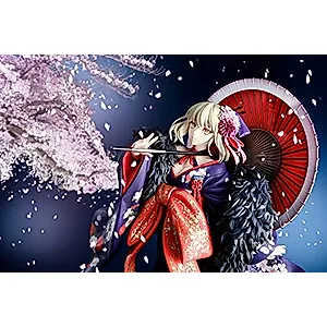 Kadokawa Fate/Stay Night: Heaven's Feel: Saber/Alter (Kimono Version) 1:7 Scale PVC Figure, Multicolor