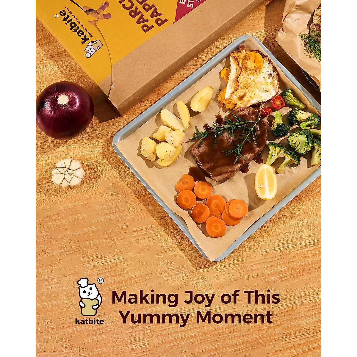 Katbite 200Pcs 12x16 In Unbleached Parchment Paper for Baking, Precut Parchment Paper Sheets, Heavy Duty Flat Baking Paper, Half Sheet Baking Sheets for Baking Cookies, Cooking, Air Fryer, Oven