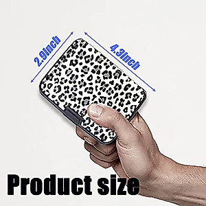 Handlein Credit Card Holder， Mini RFID aluminum wallet credit card holder, Mini Womem or Men Credit Card Wallet. (Snow Leopard)