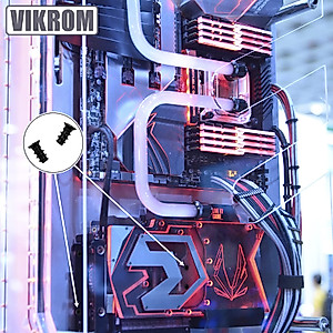 50Pcs Computer Case Fan Screws M5x10mm PC Fan Mounting Screws - CPU Radiator Fan Screws Case Cooling Cooler PC Fan Mount Screws - Black Self Tapping Screws