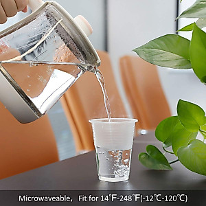 [100 Pack 8 Oz ] Plastic Cups, Plastic Cups, Clear Plastic Cups 8 Oz Clear Cups, Disposable Clear Plastic Cups Water Cups Disposable Cups, 8 Oz Water Clear Plastic Cups Clear Plastic Cups Plastic Cups