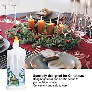 SALUTUY Candles Lamp, Remote Control 9.3in Warm Light Santa Claus Candle Lights LED for Homes Gardens, Courtyards for Christmas Party Lights, Decorative Lights(#2)