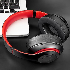SoloWIT Cooling Gel Replacement Ear Pads Cushions for Beats Studio 2 & Studio 3 Wired & Wireless Headphones, Earpads with High-Density Noise Isolation Foam, Added Thickness - Black