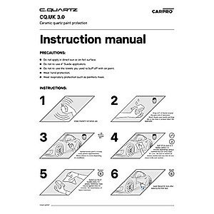 CARPRO CQUARTZ UK 3.0_30ml Kit - Ceramic Coating Finish, Quartz Based Nanotechnology, Bonds to Paint, Glass, Metal and Plastic
