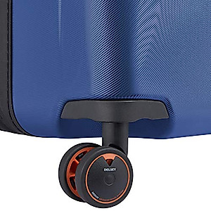 DELSEY Paris Cactus Hardside Luggage with Spinner Wheels, Navy, Checked-Medium 24 Inch