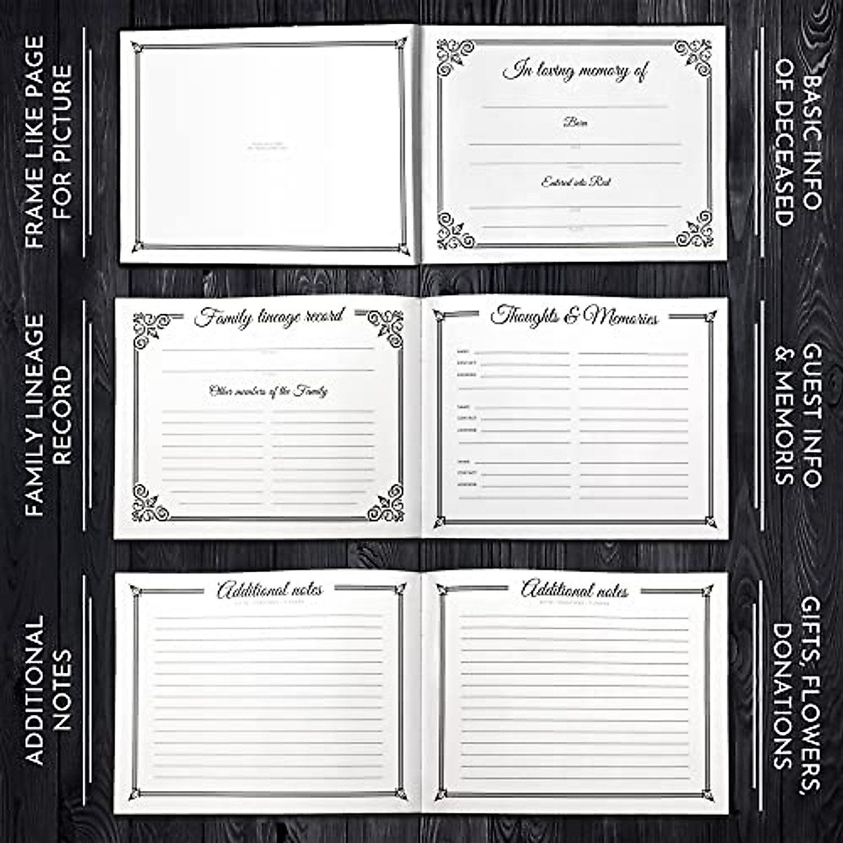 in Loving Memory Funeral Guest Book,Design Funeral Guestbook with Pen, Memorial Service Guest Book, Memorial Guest Book, Memorial Book, Funeral Book, Signature Book, Funeral Book Guest… (FGB001)